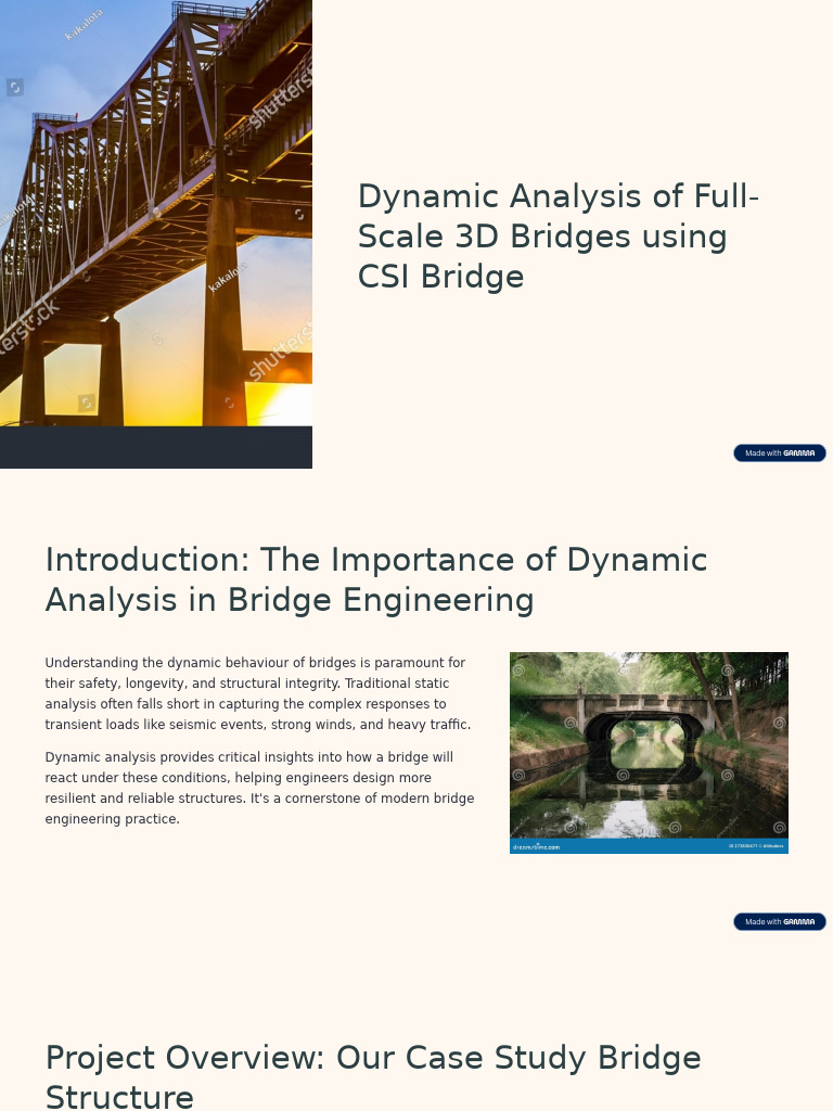 Dynamic Bridge Analysis with CSI Bridge | PDF | Strength Of Materials ...