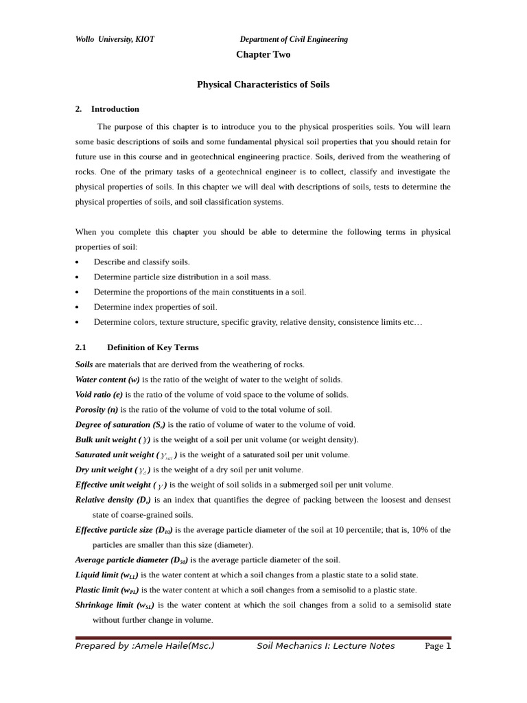 Physical Properties of Soils Explained | PDF | Soil Mechanics | Materials