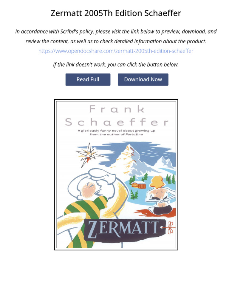 Zermatt 2005th Edition Schaeffer | PDF