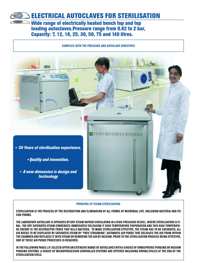 Autoclaves | Download Free PDF | Sterilization (Microbiology) | Steam