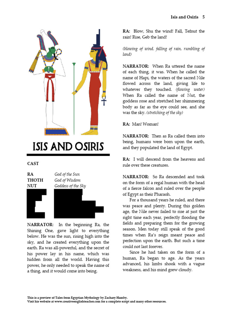 Egyptian Mythology: Ra and Nut's Conflict | PDF | Isis | Ancient Near ...