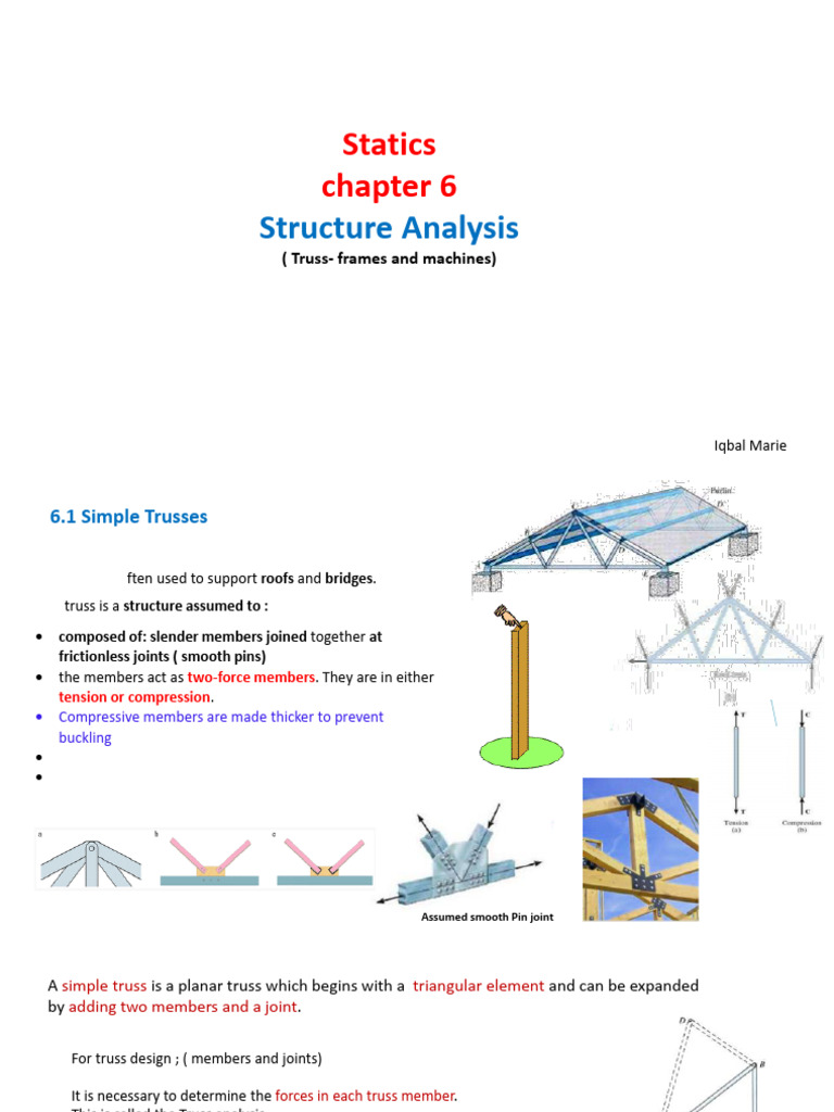 Chapter 6 -Structural Analysis | PDF | Truss | Physics