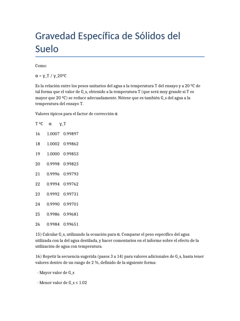 Gravedad Especifica Solidos Suelo 2 | PDF