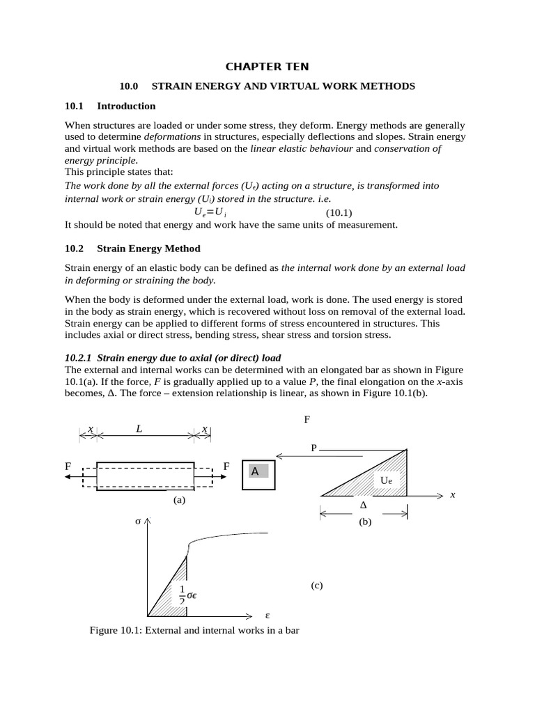 Strain Energy and Virtual Work Methods | PDF | Beam (Structure ...