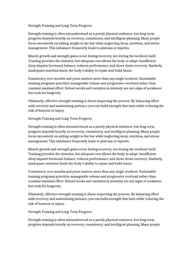 Note 2 Strength Training | PDF | Strength Training | Muscle Hypertrophy