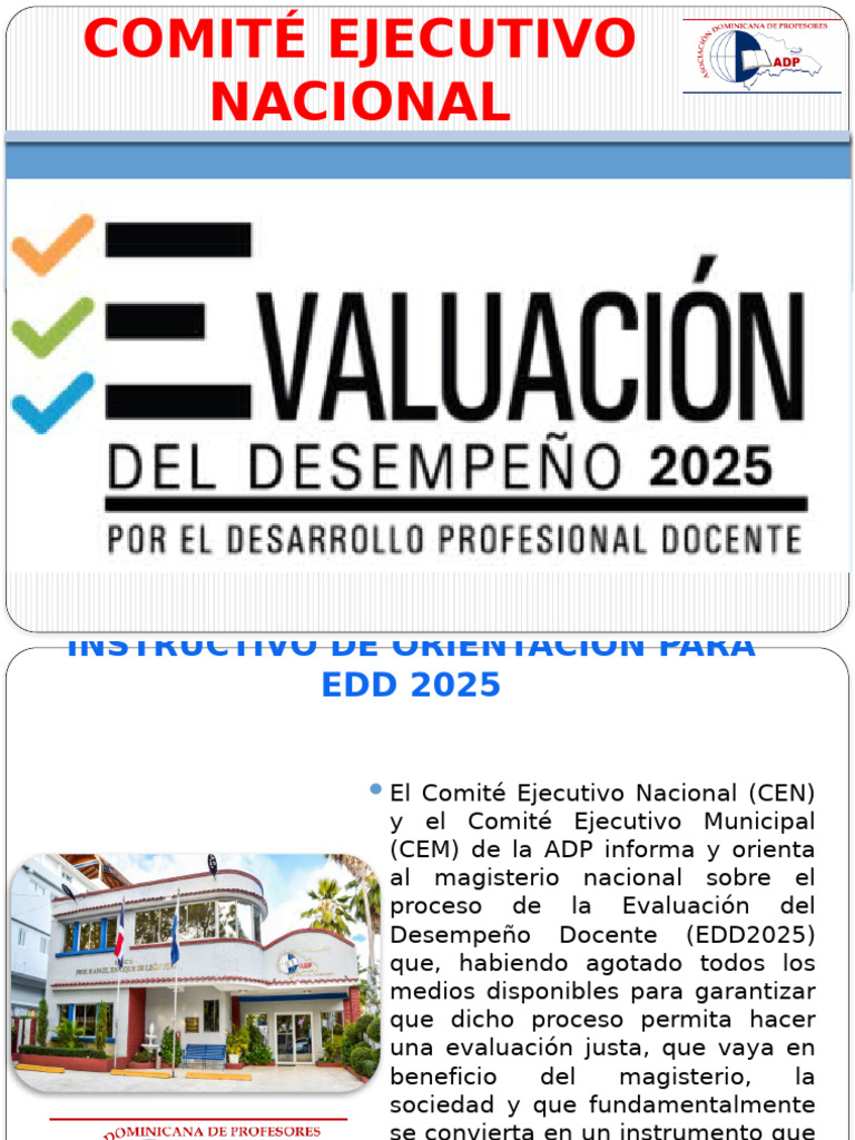 Instructivo EDD 2025 para Docentes | PDF