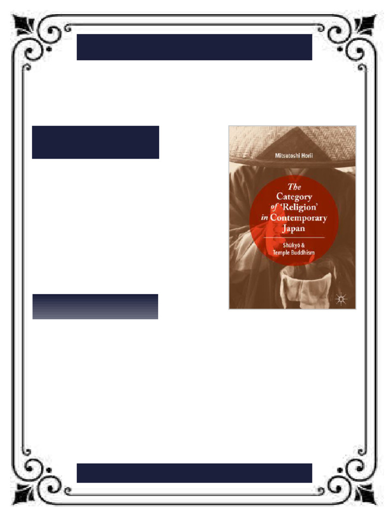 The Category of ‘Religion’ in Contemporary Japan 1st ed. Edition ...