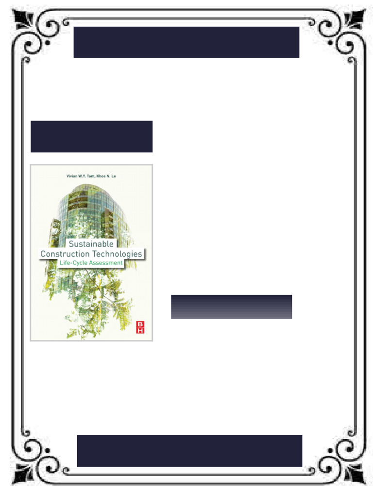 Sustainable Construction Technologies: Life-Cycle Assessment Vivian W.Y ...