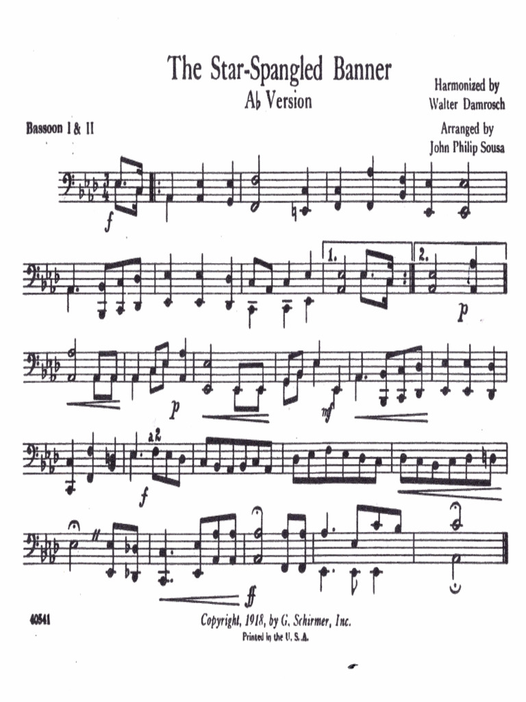 Bassoon 1 & 2 - Star-Spangled Banner 2 | PDF