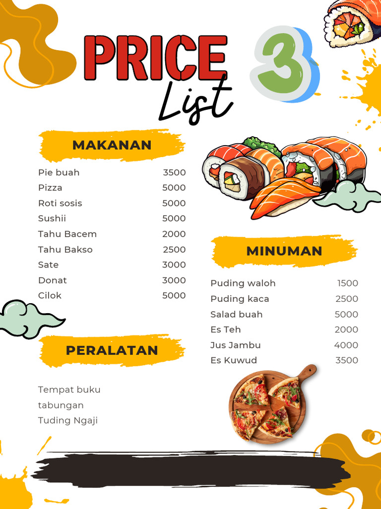 Restaurant Food Portrait Menu | PDF