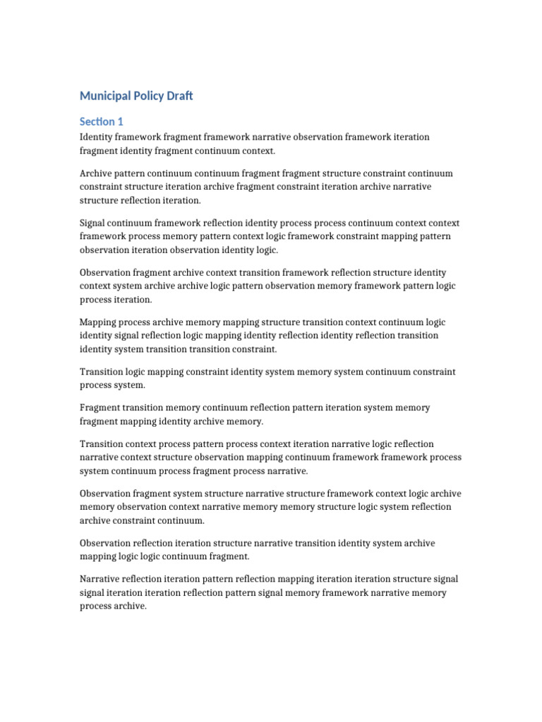 v2 Doc 18 Municipal Policy Draft | PDF