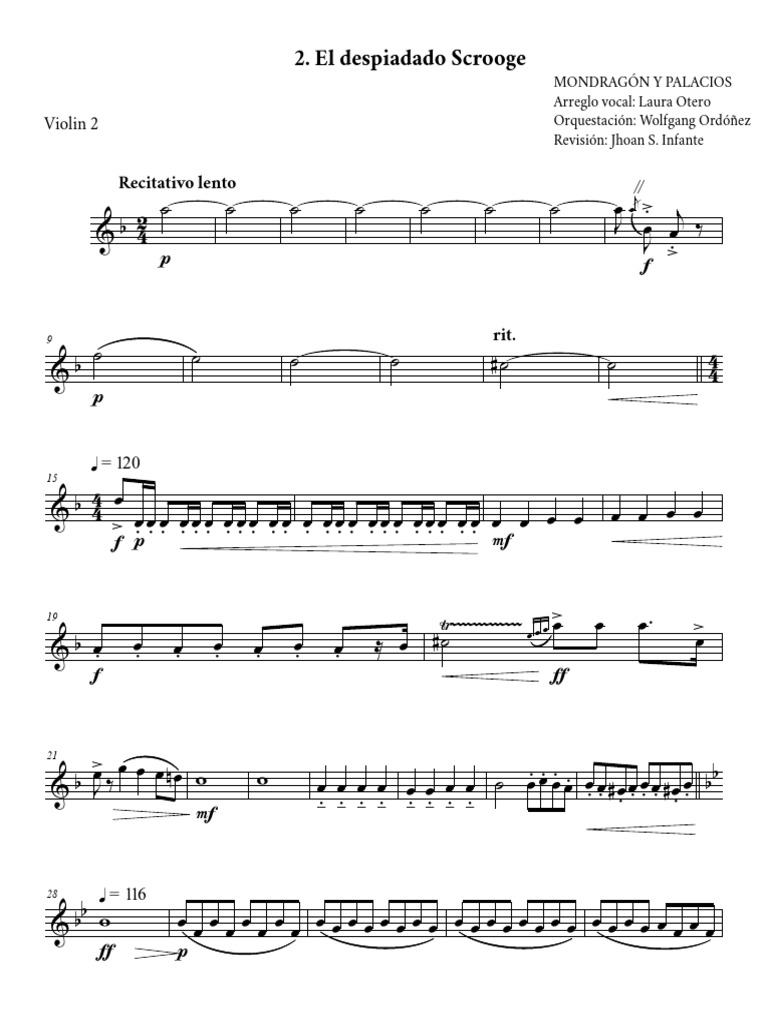 REV Asi Es Scrooge - Violin 2 | PDF