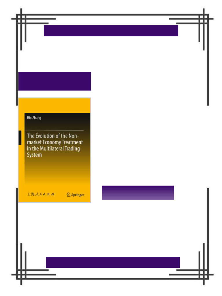 The Evolution of the Non market Economy Treatment in the Multilateral ...