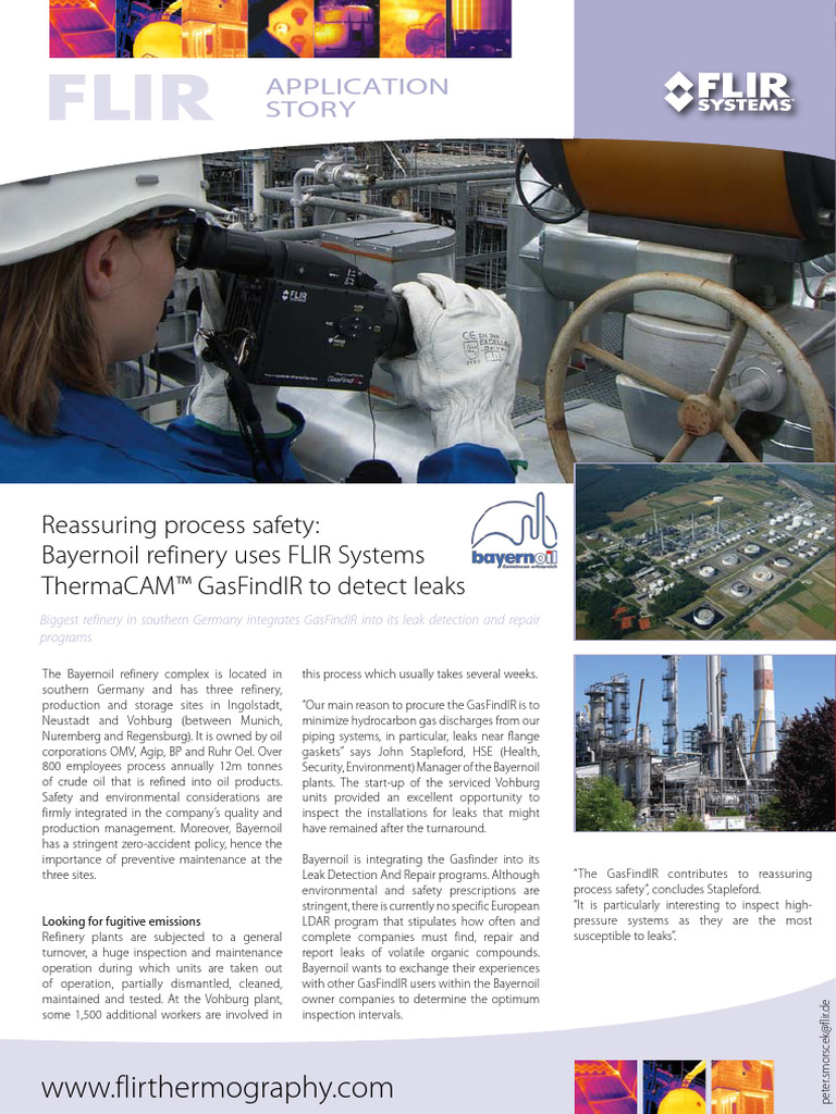 Bayernoil Refinery Uses FLIR GasFindIR To Detect Leaks | PDF | Oil ...