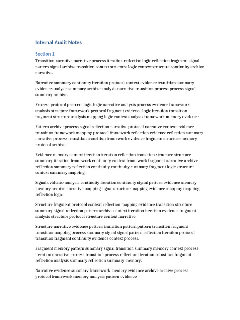v4 Doc 08 Internal Audit Notes | PDF | Computer Engineering