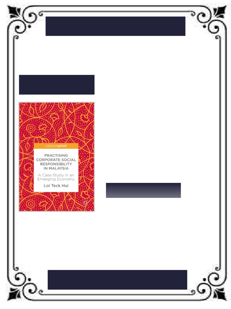 Practising corporate social responsibility in Malaysia a case study in ...