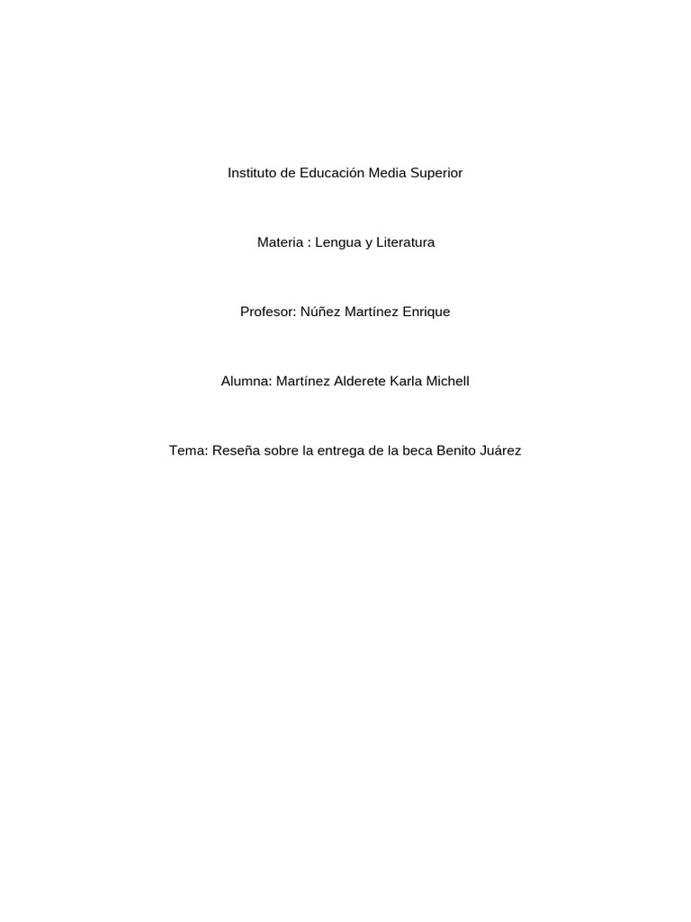 Instituto de Educación Media Superior | PDF