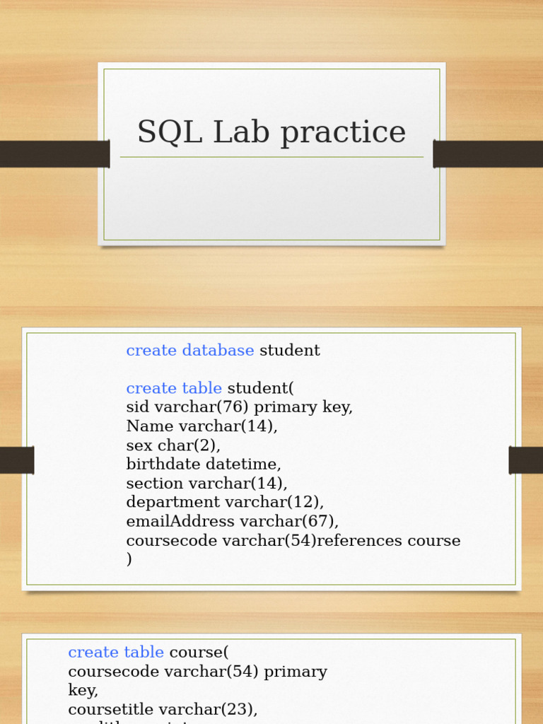 SQL Lab Practice | PDF | Databases | Data Model