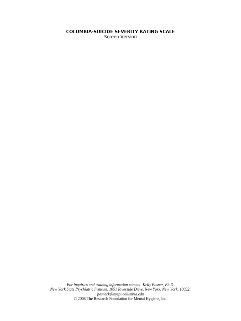 5. COU 610 a.yee-Jones Columbia Suicide Severity Rating Scale | PDF ...