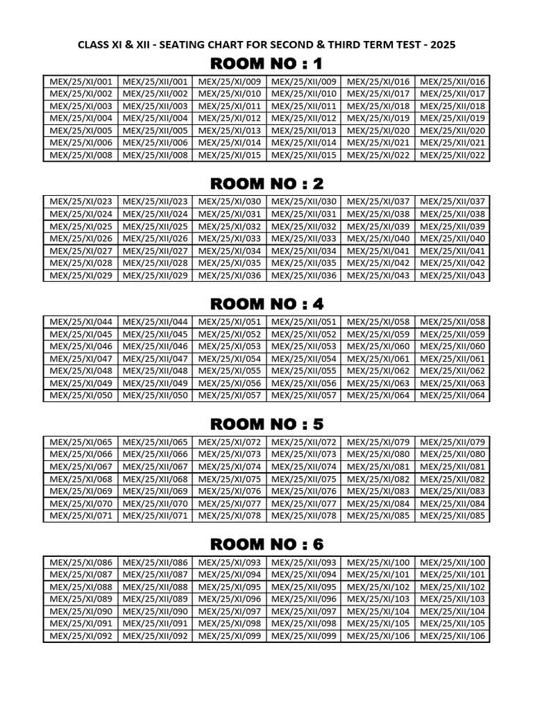 SEAT CHART FOR Meci Explorer Academy | PDF
