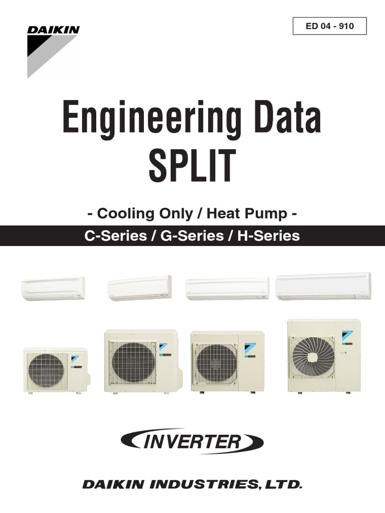 DAIKIN Mini Split Inverter R-410A ED04-910 | PDF | Heat Pump | Air ...
