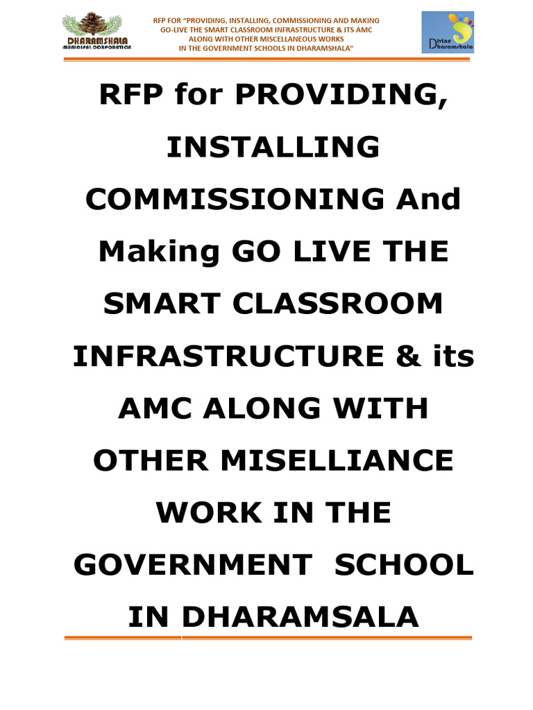RFP Smart Classrooms | PDF | Request For Proposal | Consortium