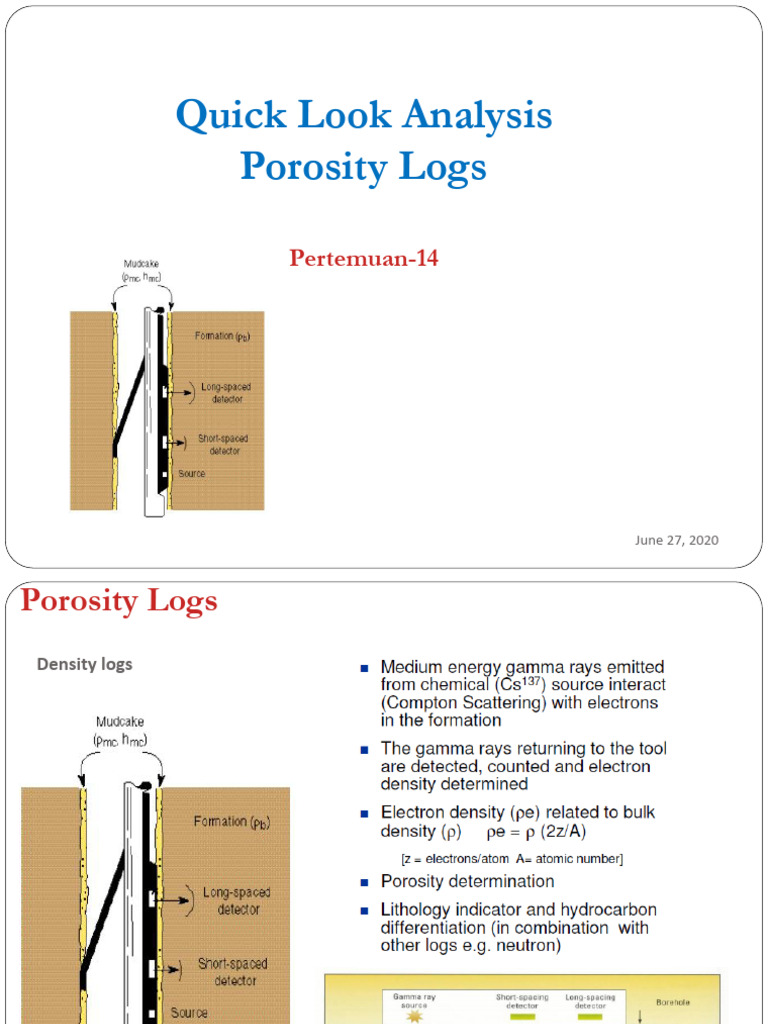 Porosity Log Analysis Techniques | PDF | Porosity | Applied And ...