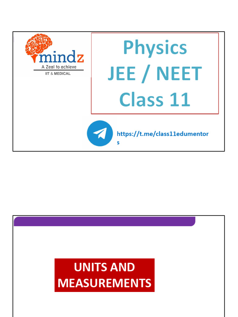 Ch 2 - Part 1 - Physical and non Physical quantities | PDF ...