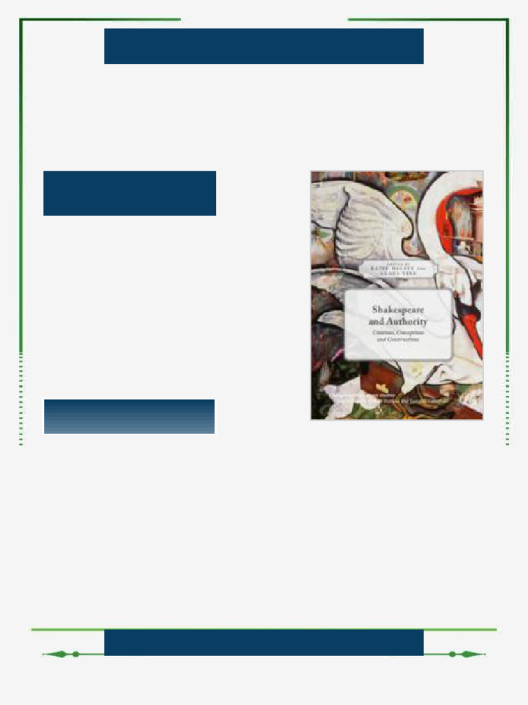 Shakespeare and Authority: Citations, Conceptions and Constructions ...
