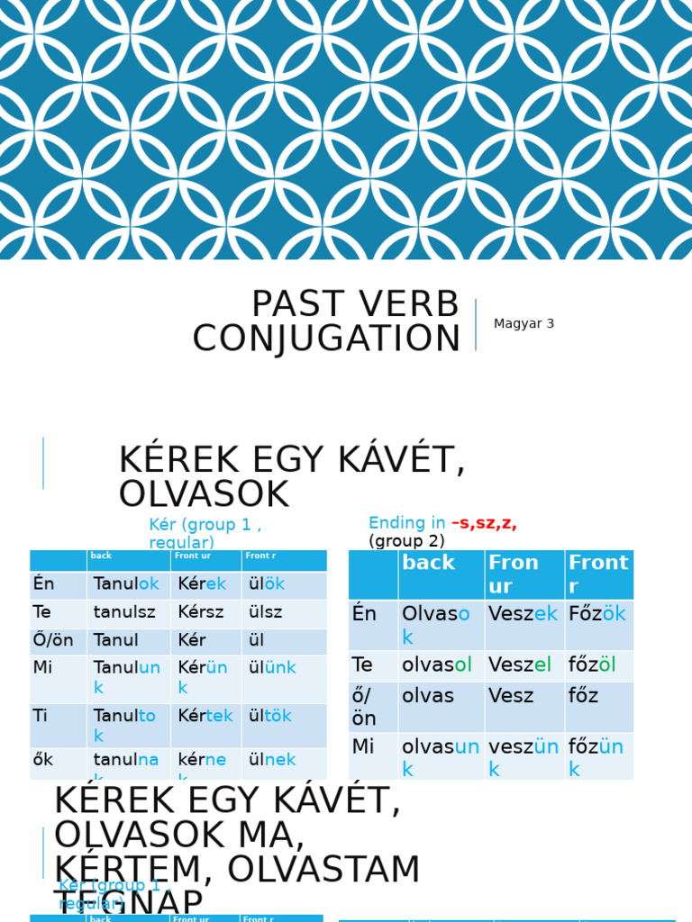 Past Verb Conjugation | PDF