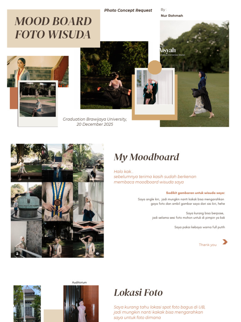 Moodboard Foto Wisuda - Nur Rohmah | PDF