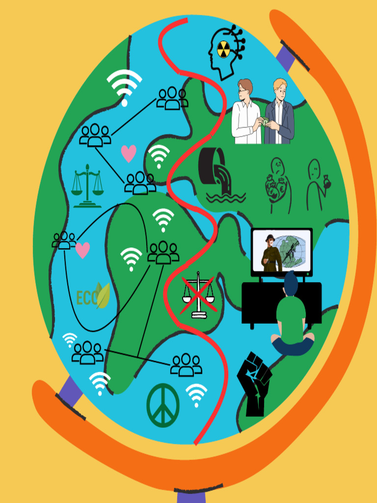 Amarillo Morado Mundo Objeto Retroalimentación Digital Sticker.pdf | PDF