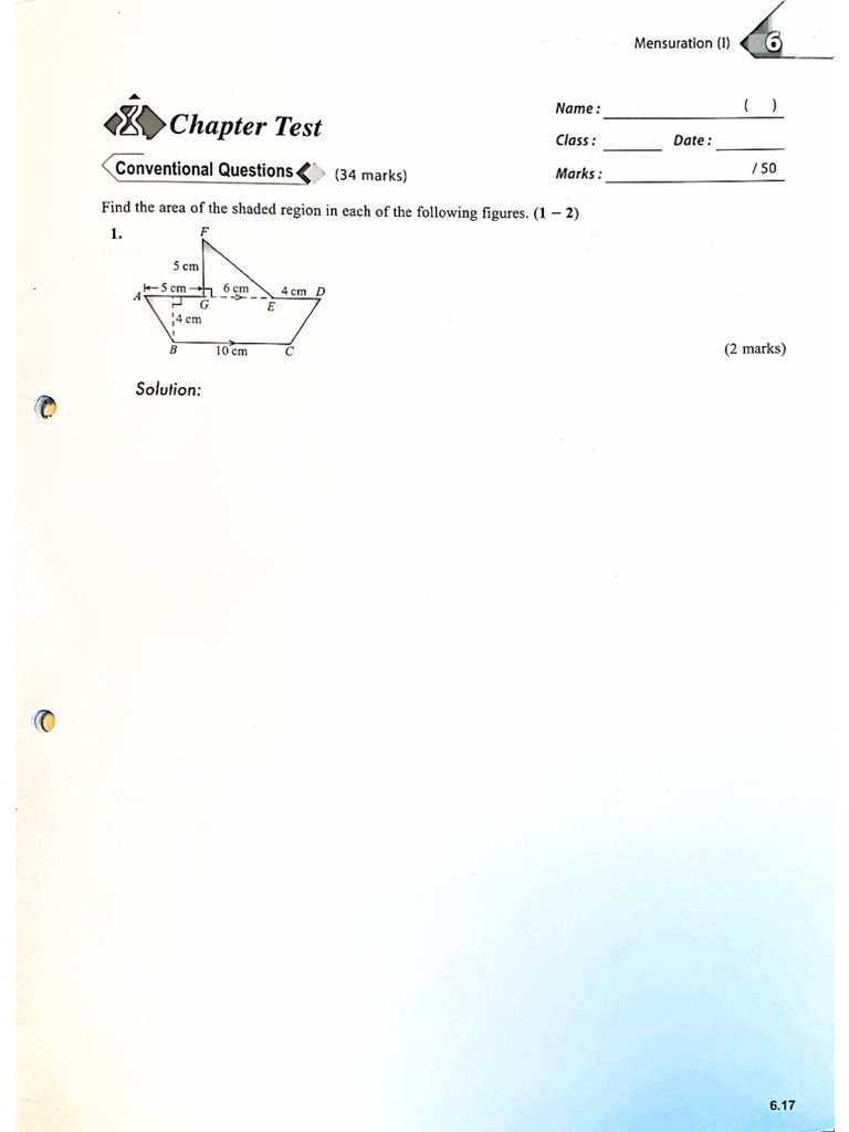 Chapter Test Math Ch6 | PDF