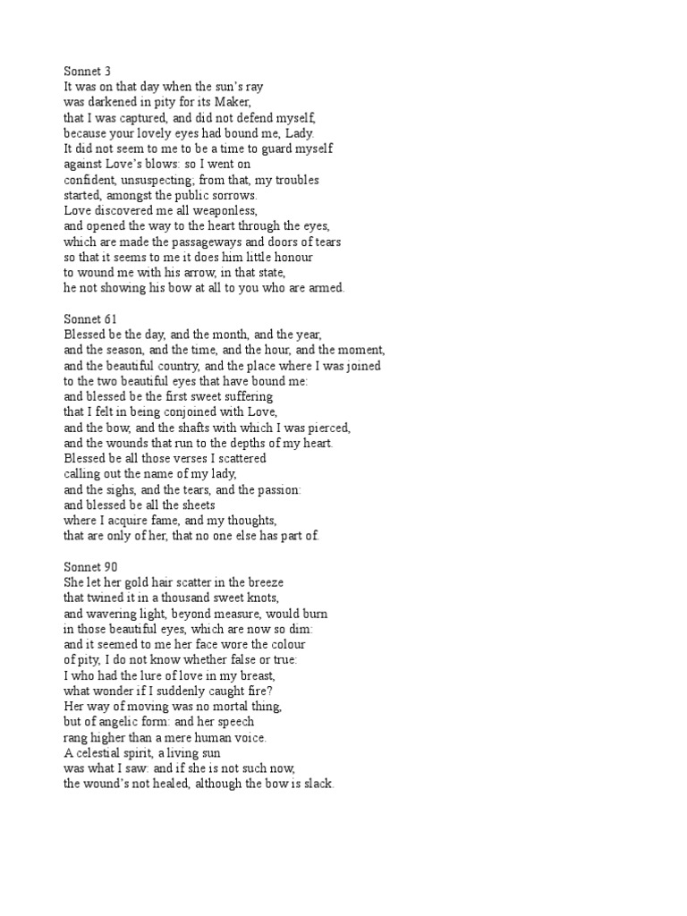 Petrarch Sonnets | PDF