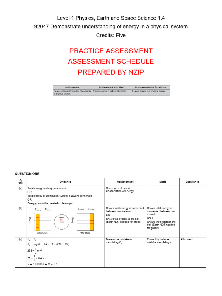 Energy Conservation in Physics Assessment | PDF | Evaporation | Thermal ...