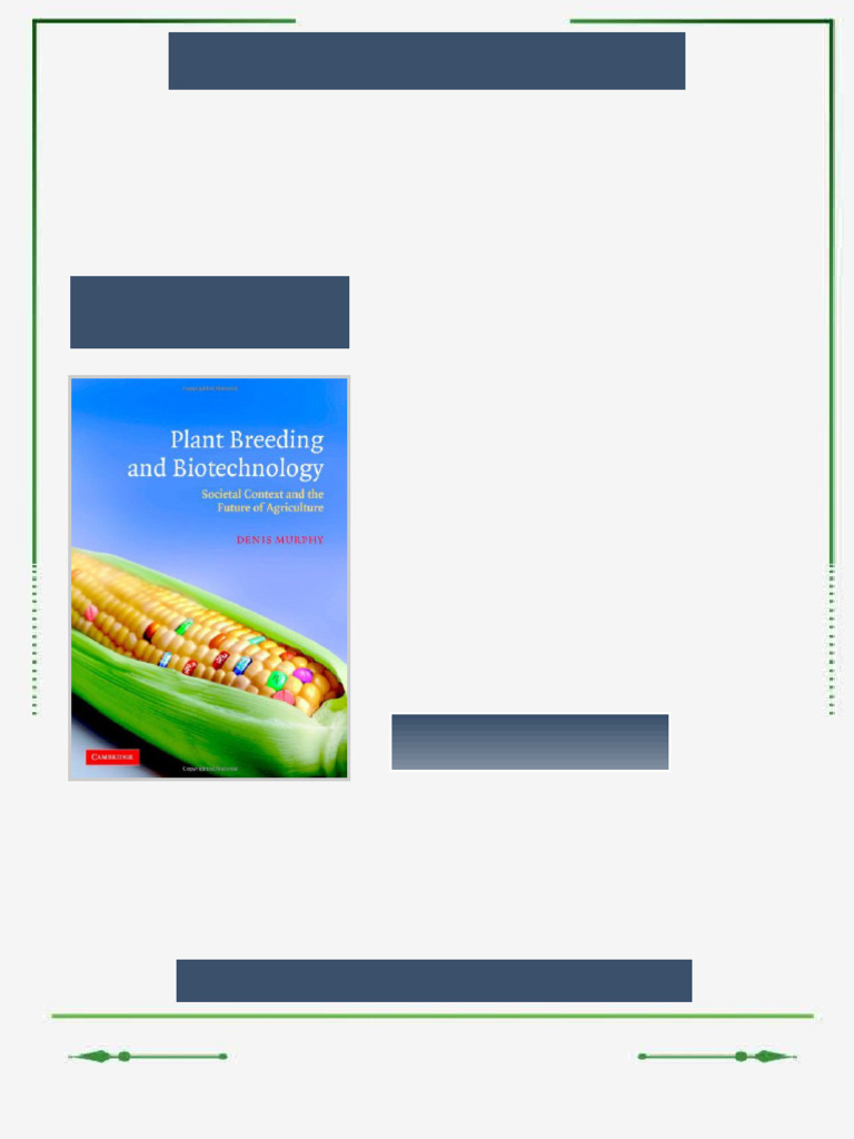 Plant Breeding and Biotechnology Societal Context and the Future of ...