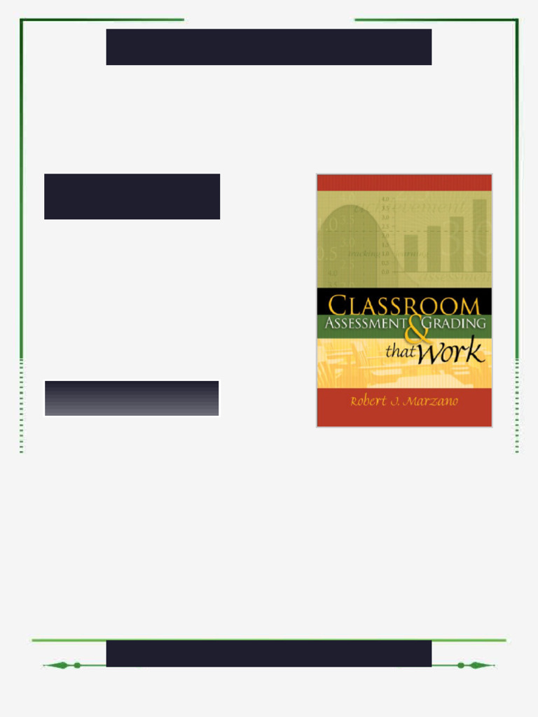 Classroom Assessment Grading that Work Robert J. Marzano ebook 4K pdf ...