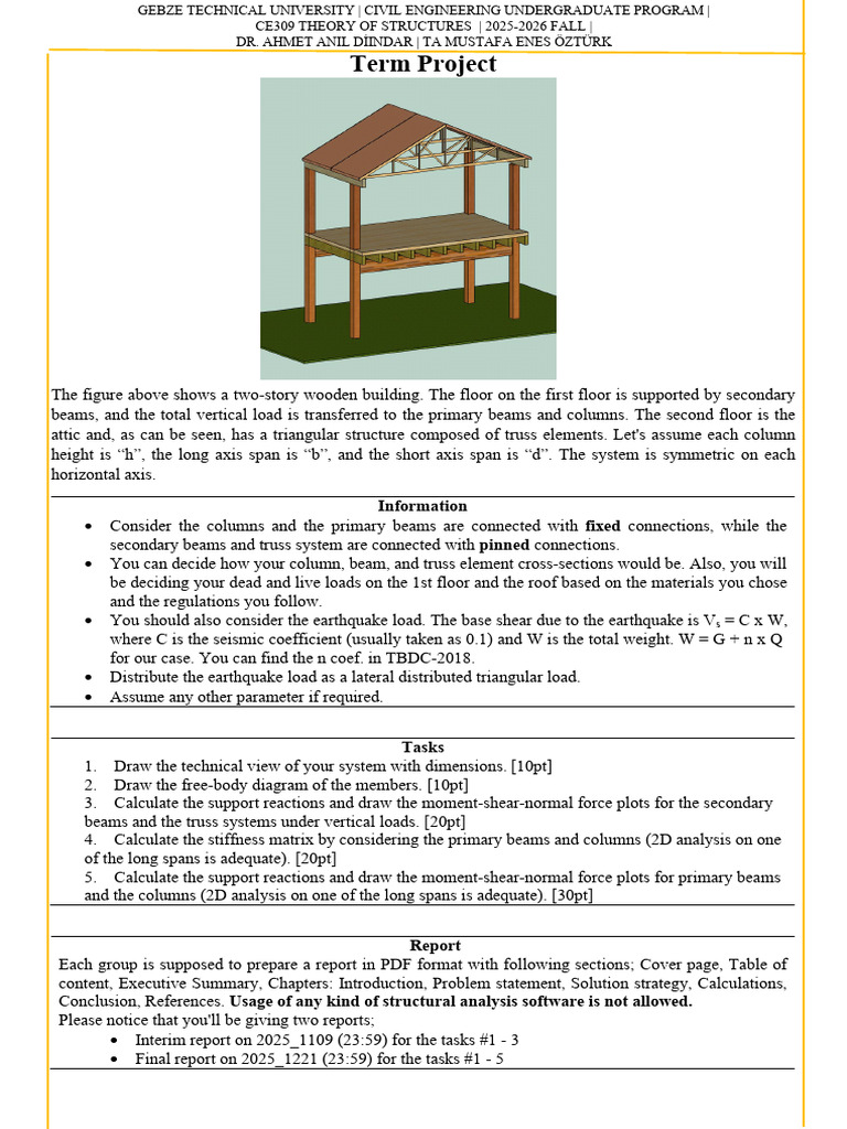 CE309_ToS_2526_TP | PDF | Truss | Beam (Structure)