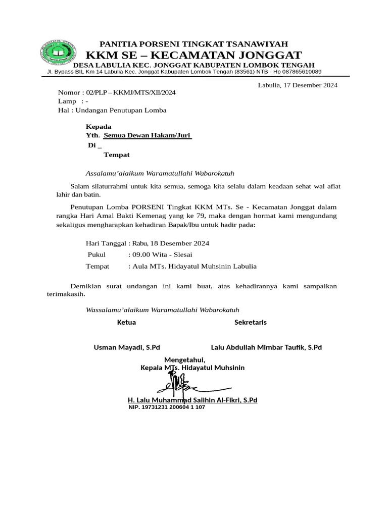 Undangan Technical Meeting | PDF
