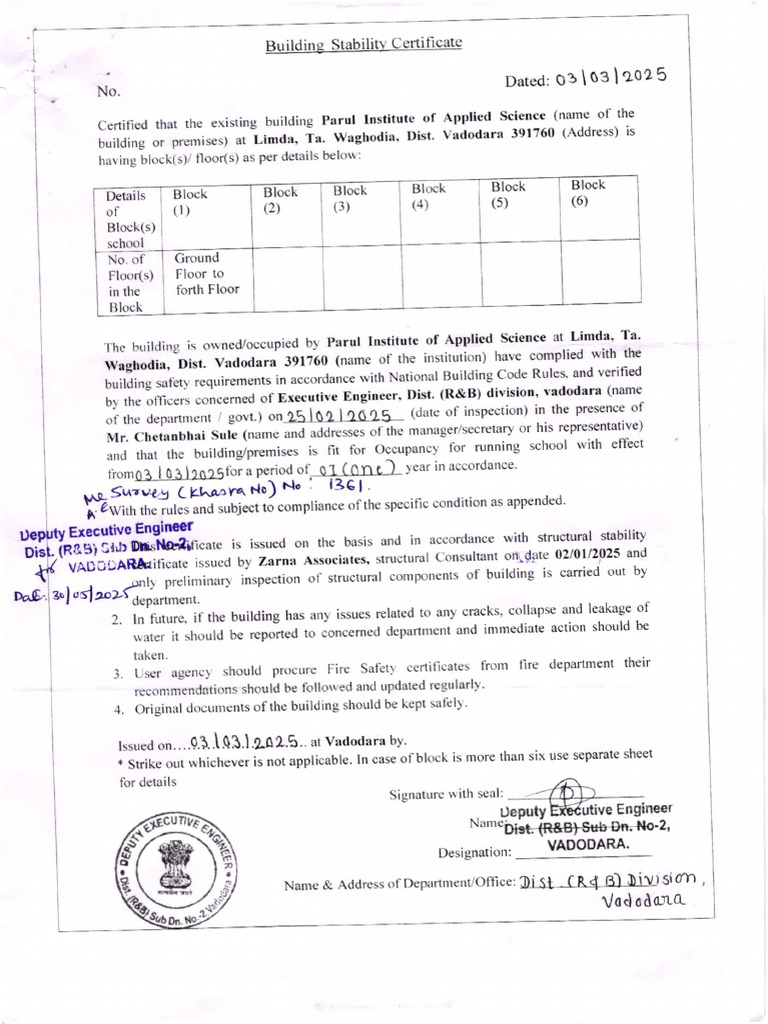 ITEP_Building Stability Certificate (1) | PDF