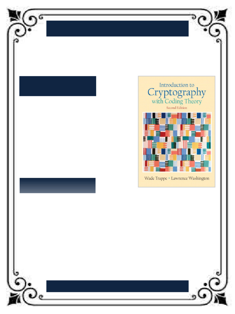 Introduction to Cryptography with Coding Theory 2nd Edition Wade Trappe ...