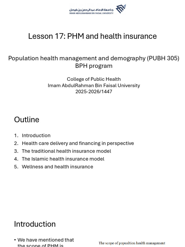 PHM and Health Insurance Models Explained | PDF | Insurance | Payroll Tax