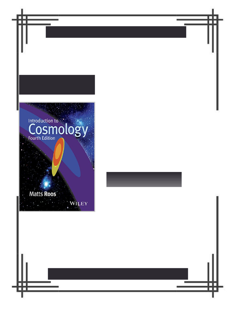 Introduction to Cosmology 4th Edition Matts Roos full ebook chapters ...