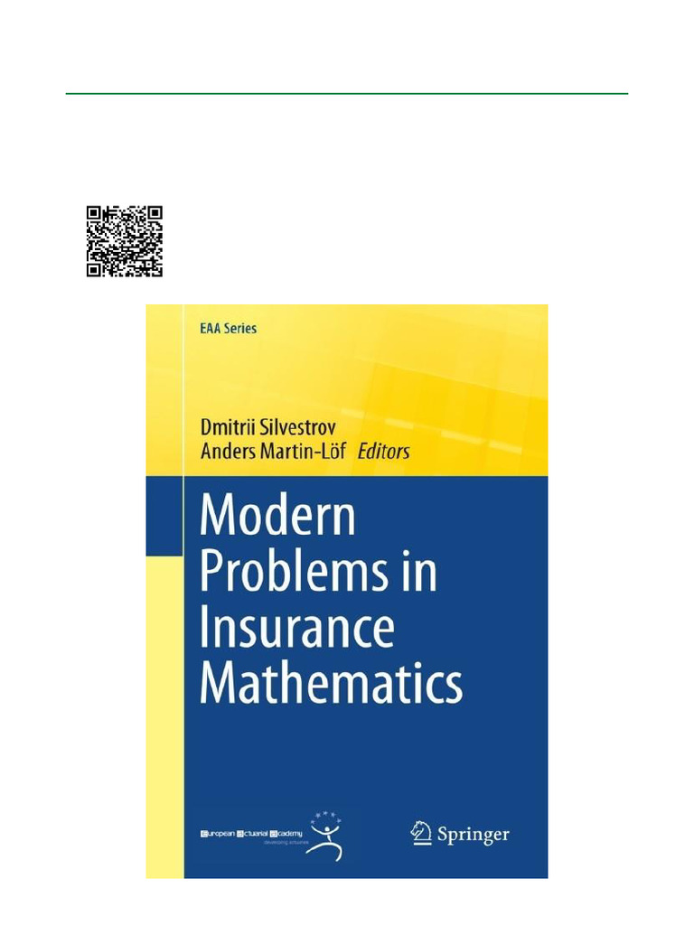 Modern Problems in Insurance Mathematics ISBN 9783319066523, 3319066528 ...