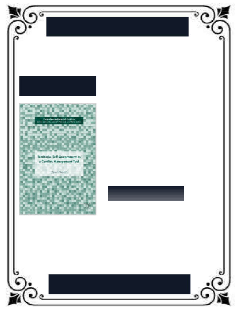 Territorial Self-Government as a Conflict Management Tool 1st ed ...