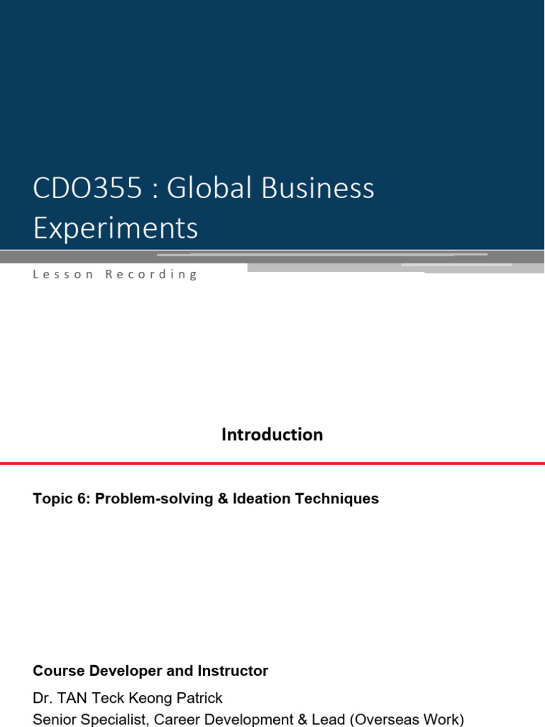 Problem-Solving Techniques in Business | PDF