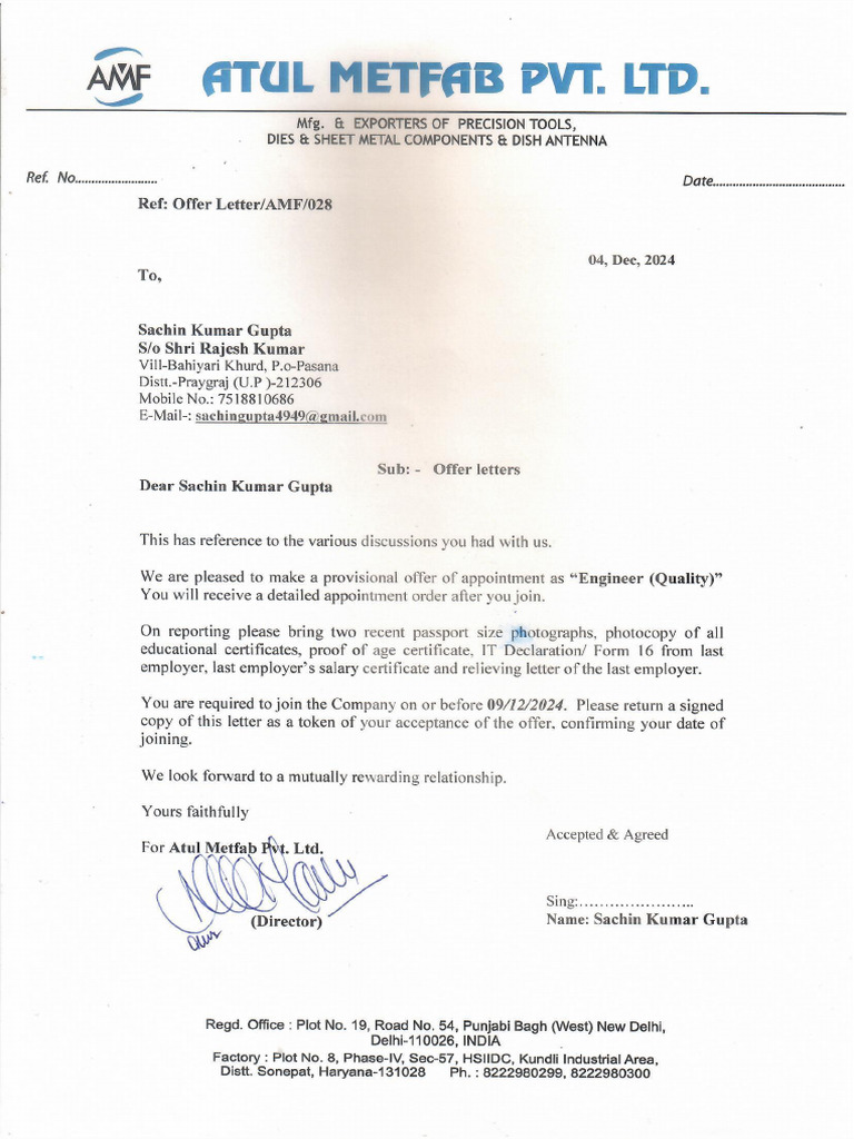 Sachin Quality Engineer | PDF