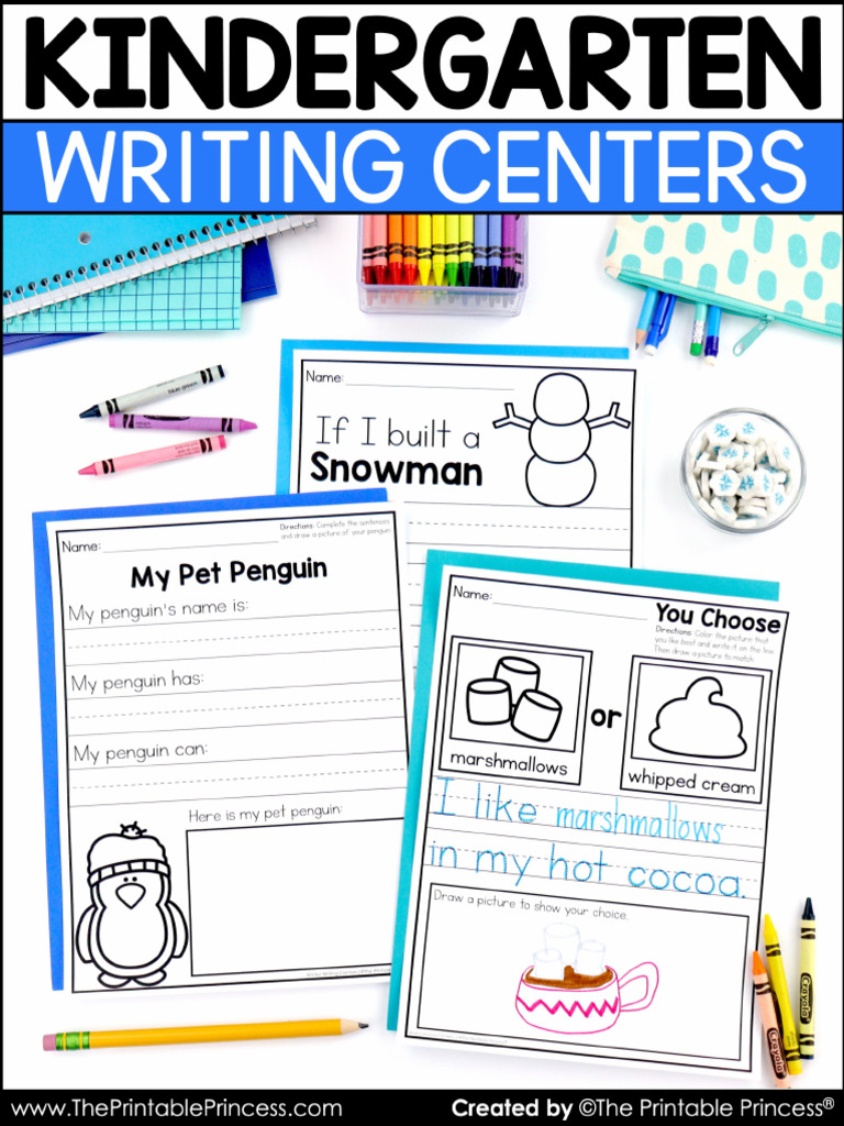 Winter Writing Centers for Kindergarten PDF | PDF