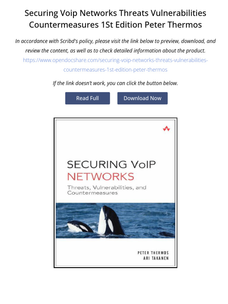 Securing VoIP Networks Threats Vulnerabilities Countermeasures 1st ...