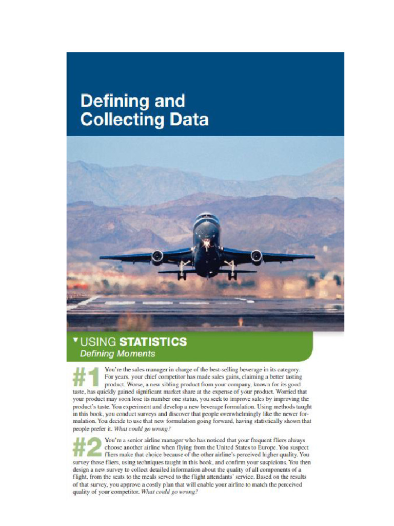 Case 2 - Defining and Collecting Data | PDF